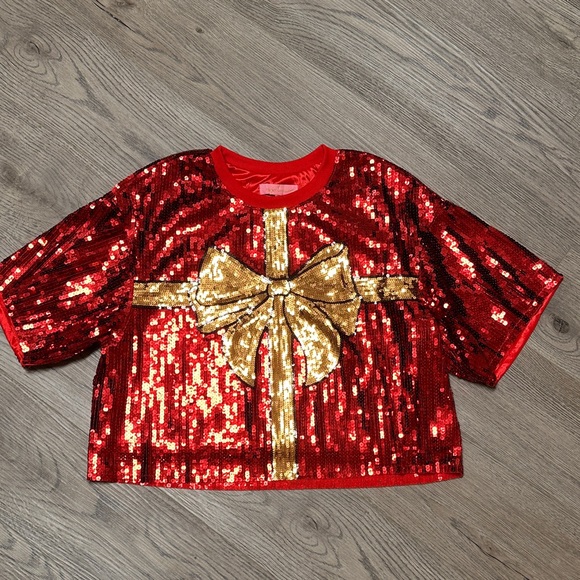 Simply Southern | Tops | Simply Southern Red Sequin Top | Poshmark